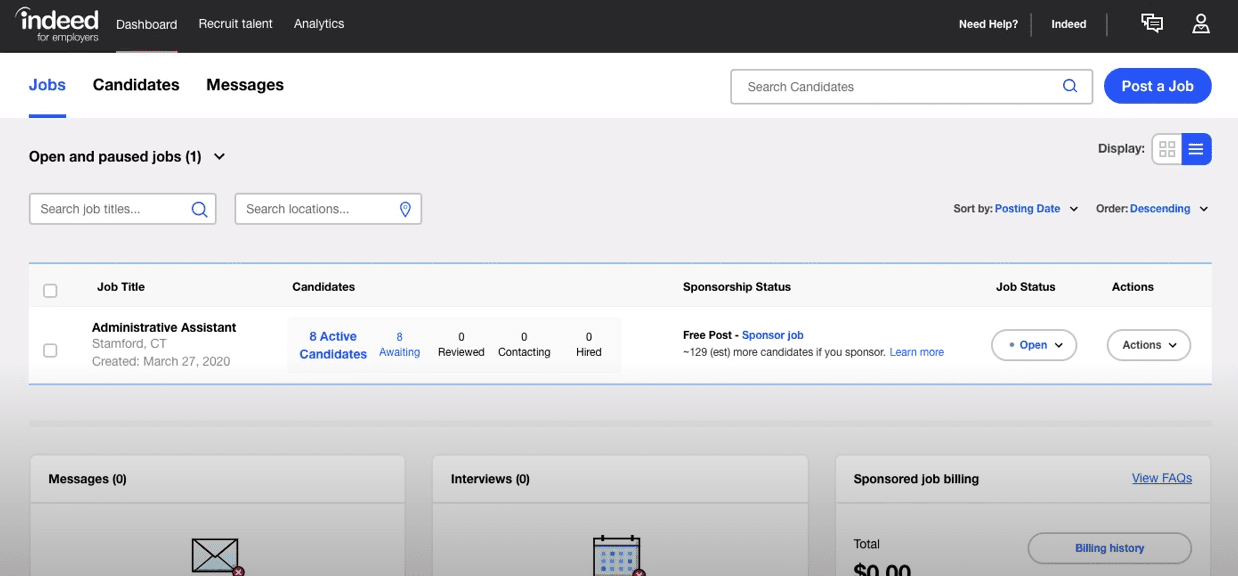 Indeed For Employers Reviews 2026: Pricing, Features & More